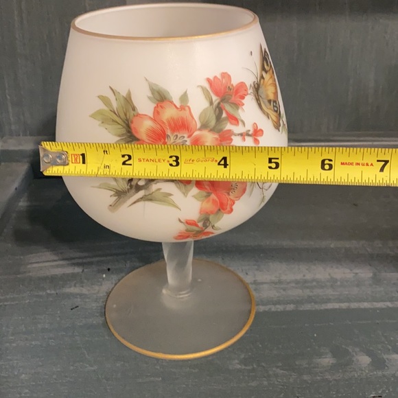 Norleans | Art | Vintage Norleans Frosted Satin Glass Goblet Vase ...